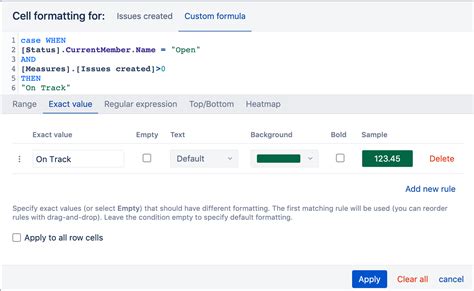Conditional Cell Formatting With Jira Status Questions And Answers Eazybi Community