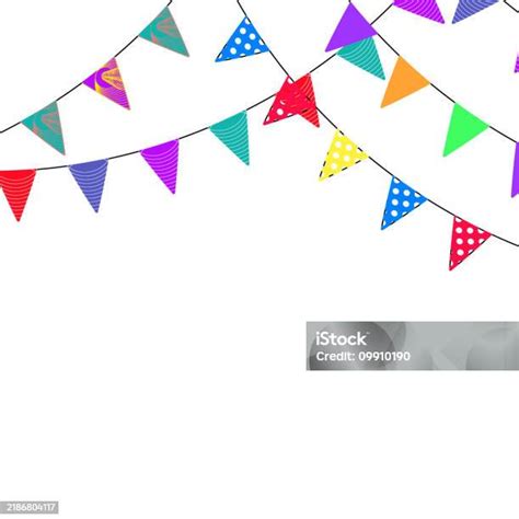 페넌트 깃발 축하 배너 또는 포스터 템플릿에 걸려듭니다 기에 대한 스톡 벡터 아트 및 기타 이미지 기 기념일 다중 색상 Istock