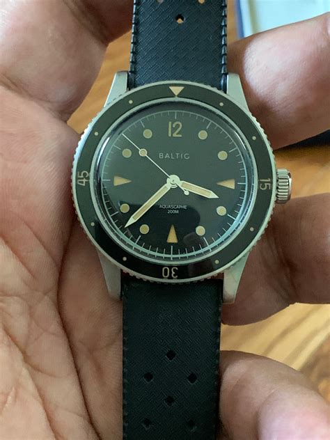 Baltic Aquascaphe Classic Black Cream 39mm Automatic 200m Windsor Jewels