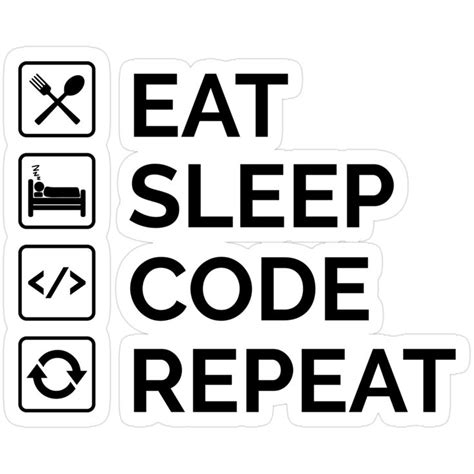 Eat Sleep Code Repeat Swift Coding Sticker For Sale By Soursoul99