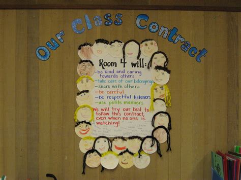 First Grade In Room 4 Our Class Contract