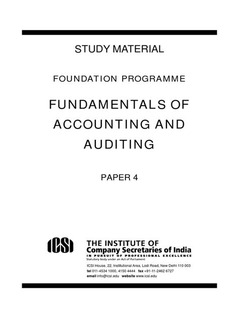 Fundamentals Of Accounting And Auditingpdf Bookkeeping Accounting