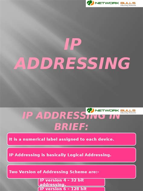 ip addressing pdf ip address computer network