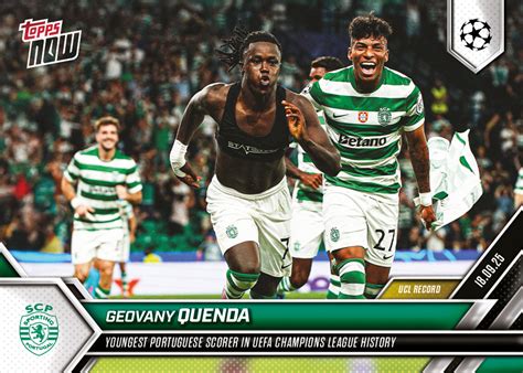 Geovany Quenda 2025 26 Ucl Topps Now® Card 23 Pr 473