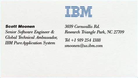 Ibm Business Card Template