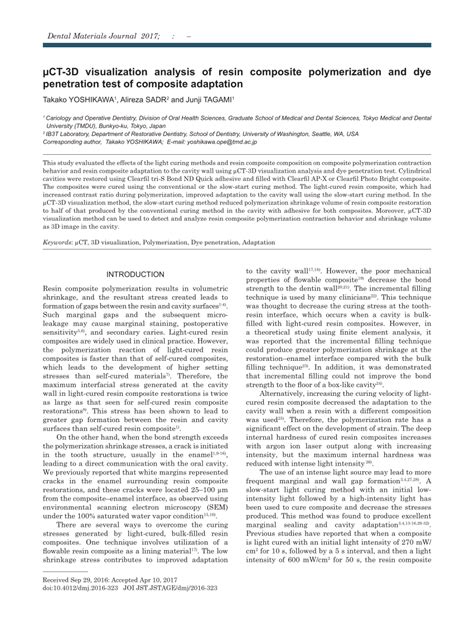 Pdf µct 3d Visualization Analysis Of Resin Composite Polymerization And Dye Penetration Test