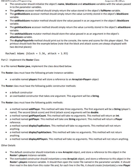 solved cse110 principles of programming assignment 08 100