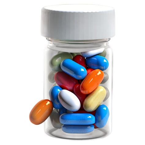 Download Pill Bottle With Mixed Pills Png 05252024