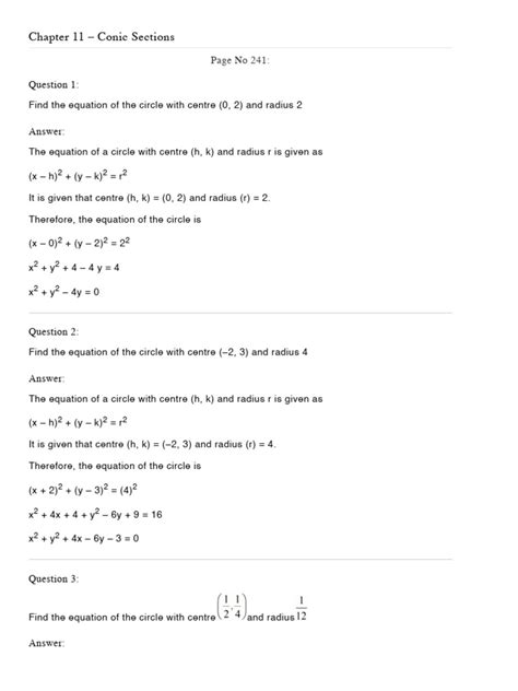 Ch 11 Pdf Ellipse Cartesian Coordinate System