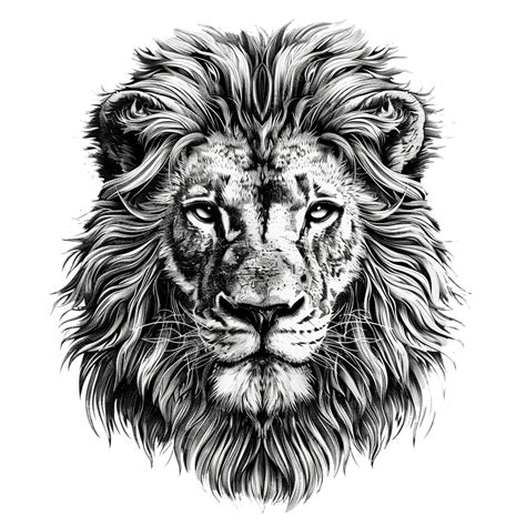 Lion Head Clipart Black And White Lion Head Picture