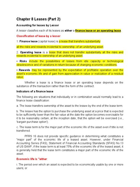 chapter 8 leases part 2 download free pdf lease option finance