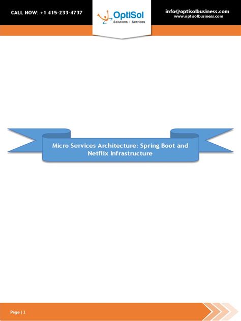 Microservices Architecture Using Spring Boot And Netflix Infrastructure