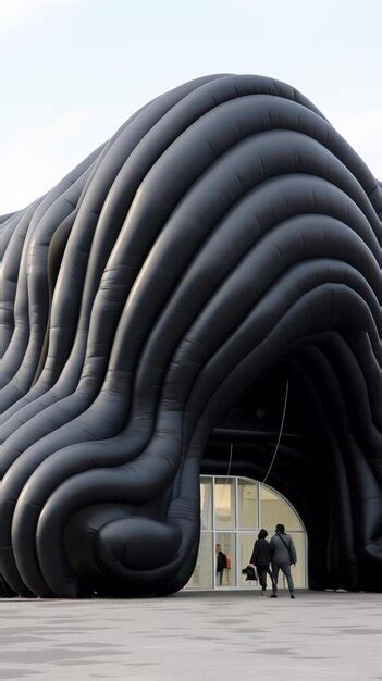 Premium Photo Parametric Architecture Urban Wooden Futuristic Picture AI Generated Art