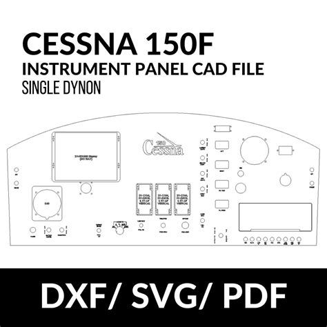 Cessna 150f Instrument Panel Cad File Single Dynon Etsy