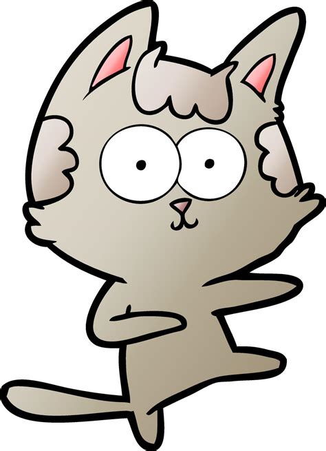 Dancing Cartoon Cat 12429998 Vector Art At Vecteezy