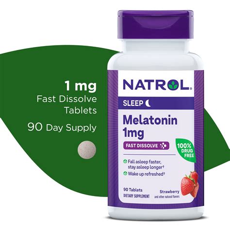 Natrol® Melatonin 1mg Strawberry Flavored Dietary Supplement For
