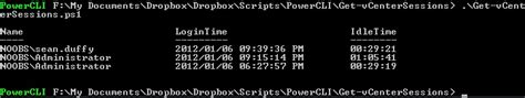 get vcenter user sessions and idle times with powercli shogan tech