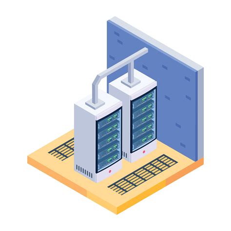 Trendy Isometric Icon Depicting Server Racks 46863539 Vector Art At Vecteezy