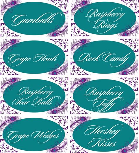 Candy Jar Labels Jar Labels Candy Buffet Labels