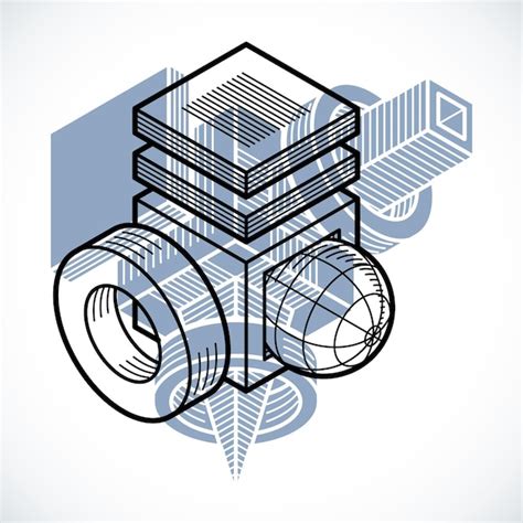 Premium Vector Abstract Three Dimensional Shape Vector Design Cube