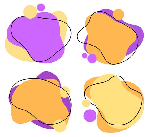 organic liquid blobs colorful shapes with line collection 26200416