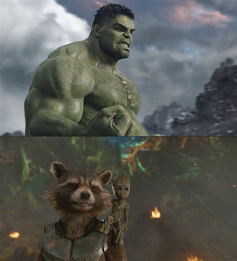 [할리웃톡] 어벤져스 인피니티 워 헐크x로켓 절친 케미 담는다