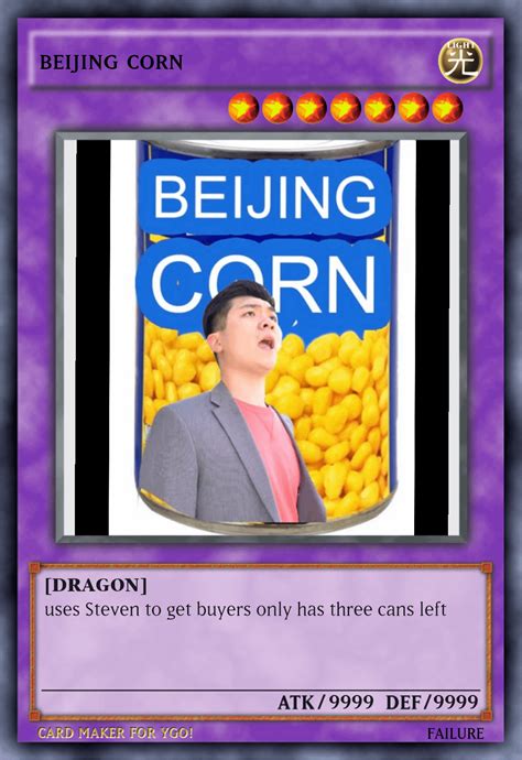 Beijing Corn Trading Card R Stevenhe