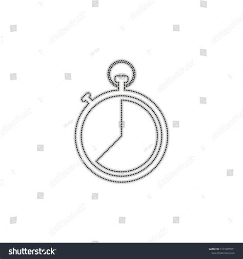 Stopwatch Simple Icon Dotted Outline Silhouette Stock Vector Royalty Free 1191885931
