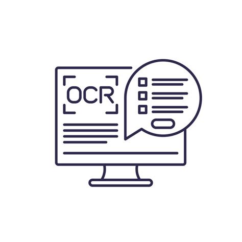 Premium Vector Ocr Software Line Icon Optical Character Recognition