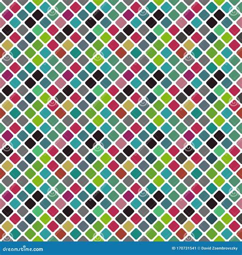 Colorful Seamless Geometrical Diagonal Square Pattern Background Stock
