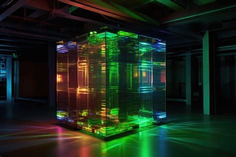 Premium Ai Image Holographic Data Storage And Retrieval System Created With Generative Ai