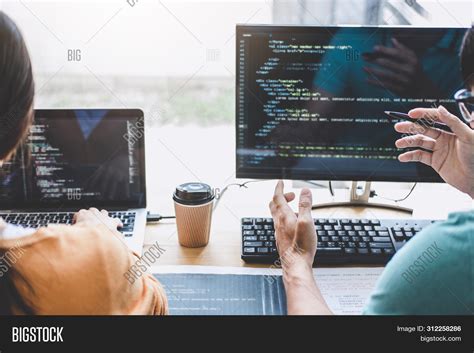 writing codes typing image and photo free trial bigstock