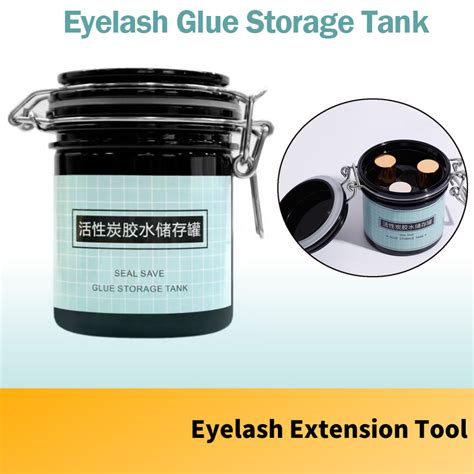Eyelash Glue Storage Tank Lash Adhesive Jar Lash Extention Bonder Stand