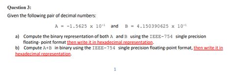 Solved Question This Problem Covers Bit Binary Chegg