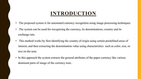 Currency Recognition Using Image Processing In Matlab Ppt