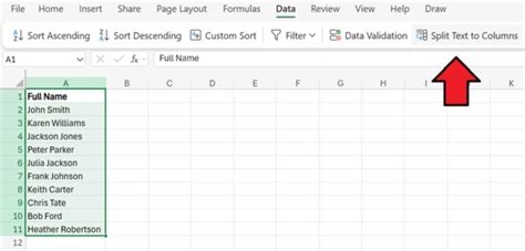 Split First And Last Names In Excel Text To Columns Formulas And Tips