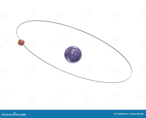 electron and path around the nucleus stock illustration illustration