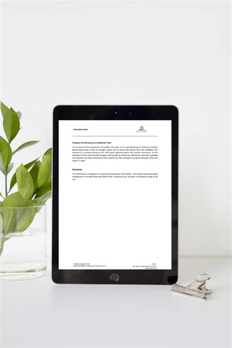 Interview Form — Agility Business Where Your Ambition Meets Progress