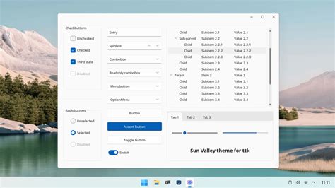 Make Tkinter Look Like Windows 11 R Python
