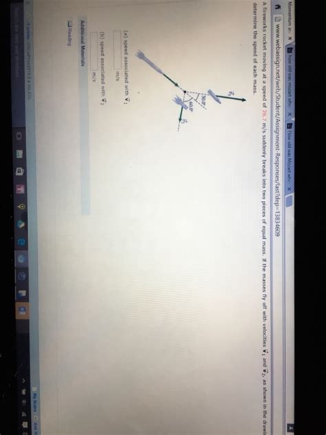 Solved Determine The Speed Of Each Mass Chegg Com