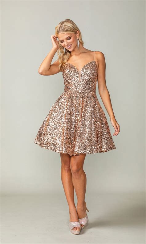 Short Sequin A Line Homecoming Dress With Lace Up Back