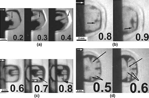 Four Examples Of High Speed Images Showing Fracture In Diamond With