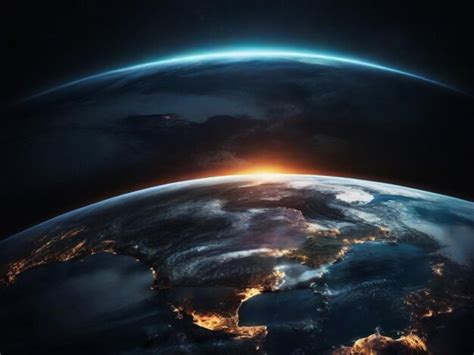 Premium Photo Earth Planet In Blue Gradient Style With Electric Power Button Hud Key Onoff