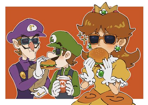 Luigi Princess Daisy And Waluigi Mario Drawn By Mimimi Mimimim9999