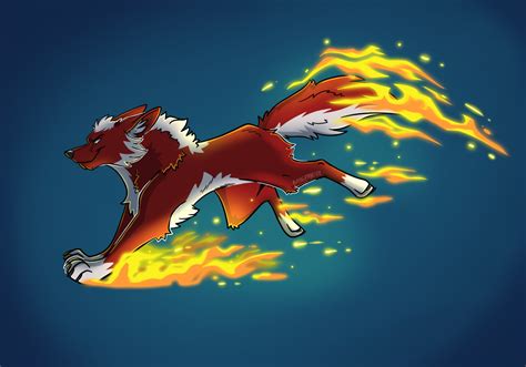 Elemental Fire Wolf