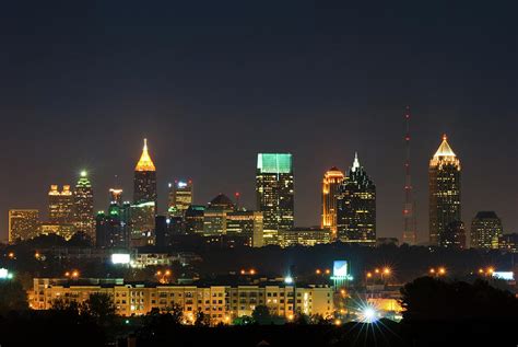 Atlanta Skyline At Night By Davel5957