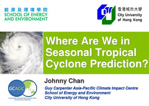 Ppt Where Are We In Seasonal Tropical Cyclone Prediction Powerpoint