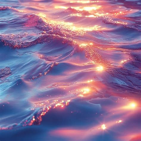 Holographic Pink Teal Holographic Texture Ocean Premium Ai Generated