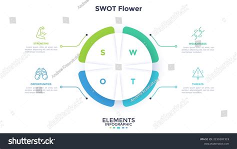 Flower Swot Chart Four Paper White Stock Vector Royalty Free Shutterstock