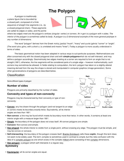The Polygon Classification Pdf Polygon Area